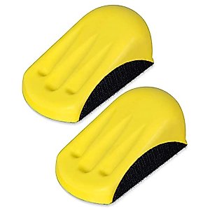 VIBRATITE 5 Inch Hook and Loop Mouse Hand Sanding Block, Ideal for Woodworking, Furniture Restoration, Home and Automotive Body,Sanding Pad Hook Backing Plate for Sanders or Polishers,2PCS