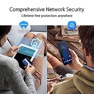 ASUS ROG Rapture GT6 (2PK) Tri-Band WiFi 6 Gaming Mesh WiFi System, Covers up to 5,800 sq ft, 2.5 Gbps Port, Triple-Level Game Acceleration, UNII 4, Free Lifetime Internet Security, Black