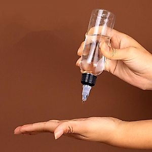 Cheeren 12Pcs 5oz/150ml Plastic Squeeze Dispensing Bottles with Black Twist Cap, Multi Purpose Bottle for Crafts, Art, Glue, Liquid，Kitchen,Household