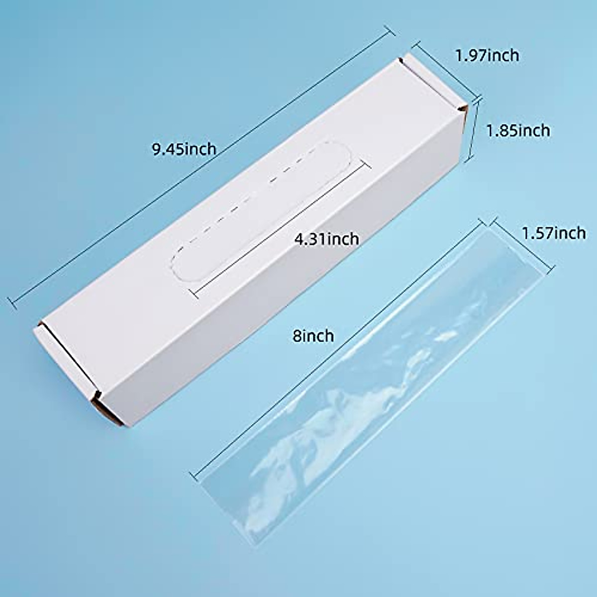 Annhua 500 PCS Dental Protective Cover Disposable for Digital Sensor, Dental Imaging & Sensor Guide Sleeves Films Implant Protective Covers - Plastic Optic & Transparent Sheet