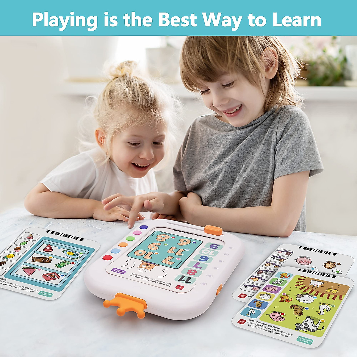 iPlay, iLearn Kids Electronic Interactive Learning Educational Toy, Preschool Learning for Kindergarten Homeschool Classroom Elementary School, Logic Thinking Cards for 4 5 6 7 8 Year Old Boys Girls