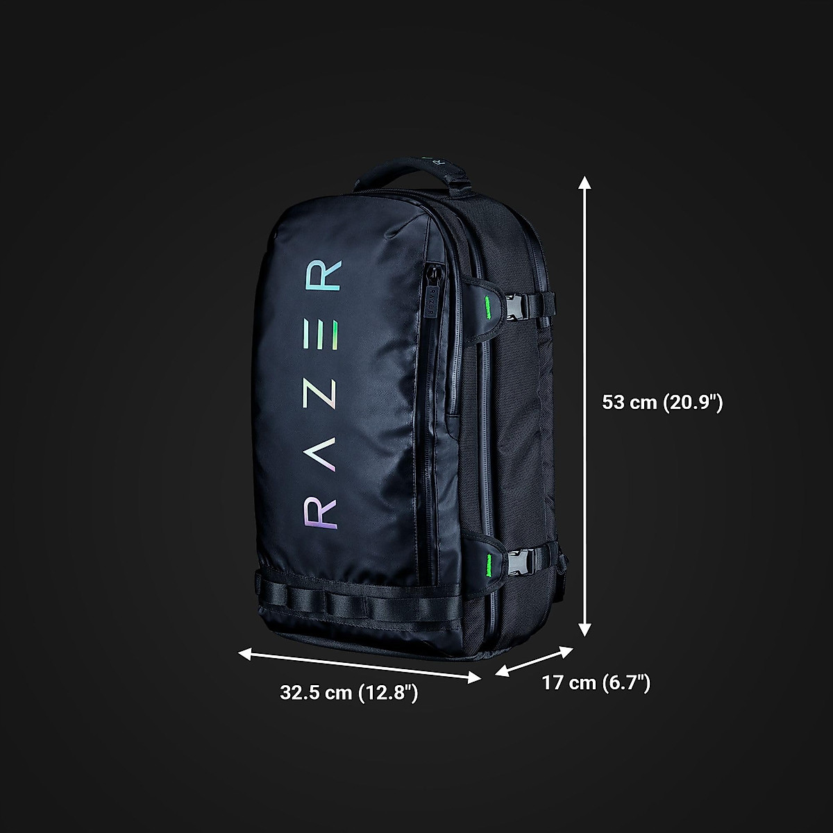 Razer Rogue v3 18" Gaming Laptop Backpack: Tear & Water Resistant Exterior - Mesh Side Pocket for Water Bottles - Dedicated Laptop Compartment - Fits Up to 18 inch Laptop