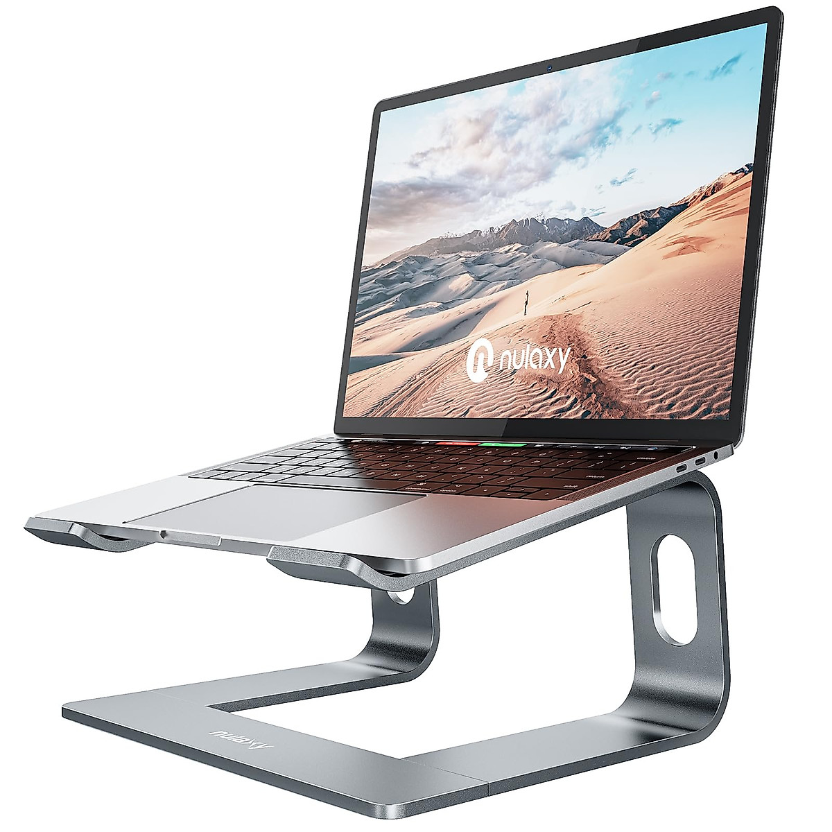 Nulaxy Laptop Stand, Ergonomic Aluminum Laptop Computer Stand, Detachable Laptop Riser Notebook Holder Stand Compatible with MacBook Air Pro, Dell XPS, HP, Lenovo More 10-15.6” Laptops