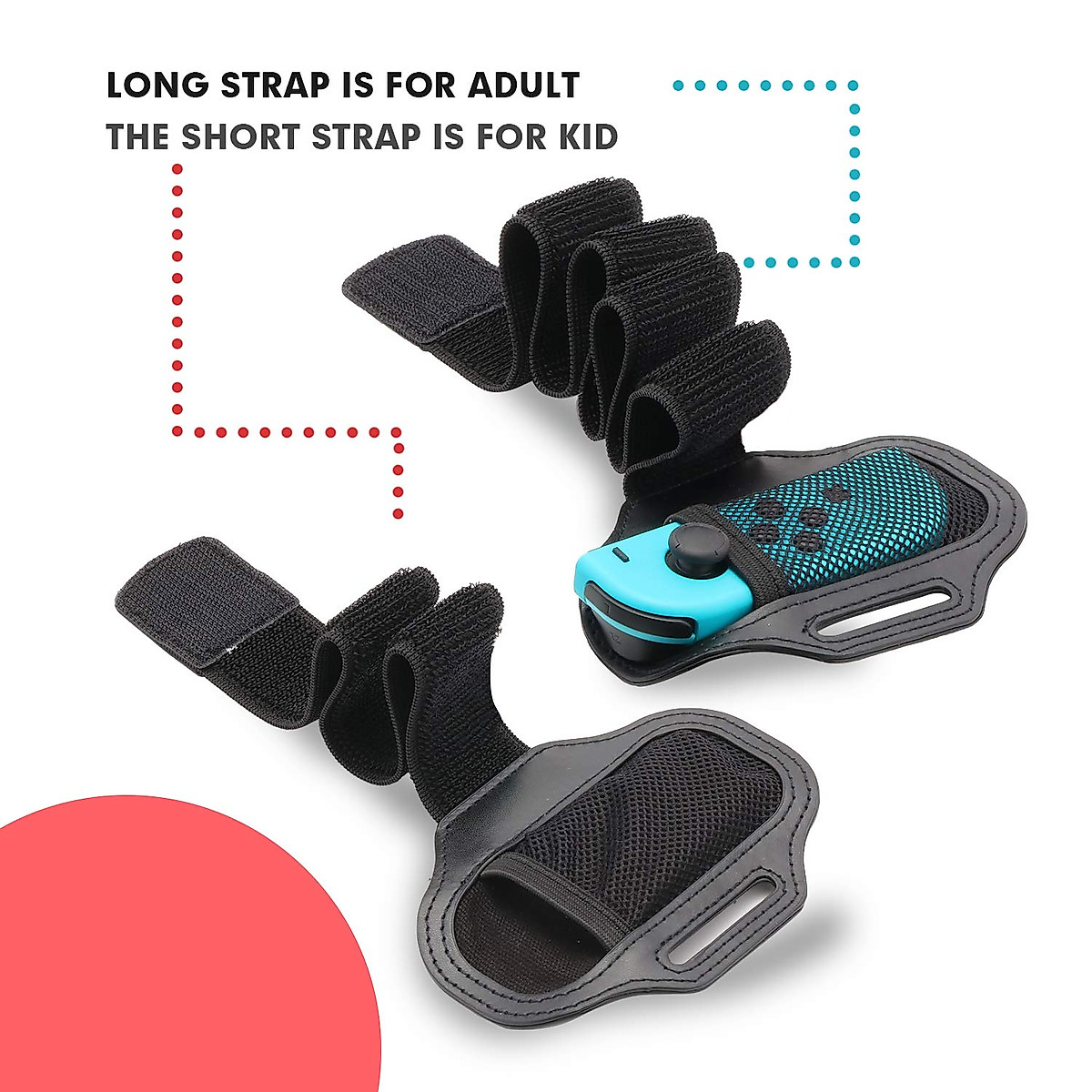 HEATFUN Leg Strap for Nintendo Switch Ring Fit Adventure and Nintendo Switch Sports - 2 Packs