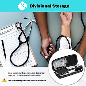 ProCase Electronic Organizer Cord Pouch Bundle with Stethoscope Carrying Case