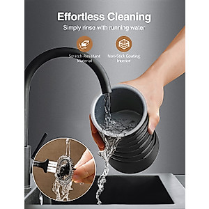 RATRSO Milk Frother, Electric Milk Steamer Soft Foam Maker with Two Whisks for Frothing and Heating Milk, 4 IN 1 Multifunction for Hot & Cold Froth, Automatic off & Easy Cleaning