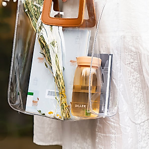 Diller Mini Plastic Water Bottle without Straw, 10 oz Small Plastic Bottle BPA Free & Safe for Girls, Kids, Fast Flow, Durable for Milk Tea (Green)