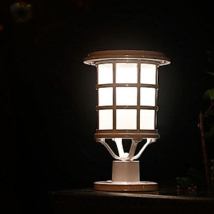 MHCZBGY Home Outdoor Pillar Light Garden Villa Decorative Lamp Outdoor Garden Villa Pillar Lights Waterproof Solar Column lamp LED Courtyard Column Light