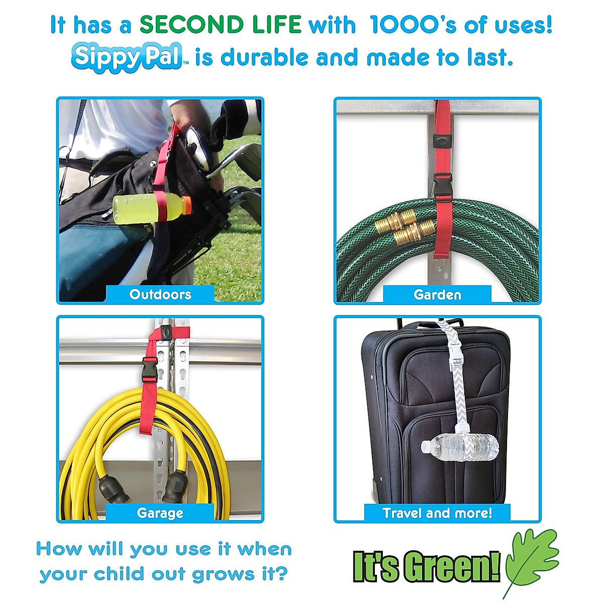 PBnJ Baby SippyPal Sippy Cup Strap Holder Leash Tether (1 Sport)