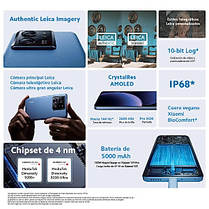 Xiaomi 13T Pro 5G + 4G lte (for Tmobile Mint Tello Global) (512GB+12GB) Global rom Unlocked Worldwide 50MP Triple Pro Leica Camera 6.67 144Mhz (Black)