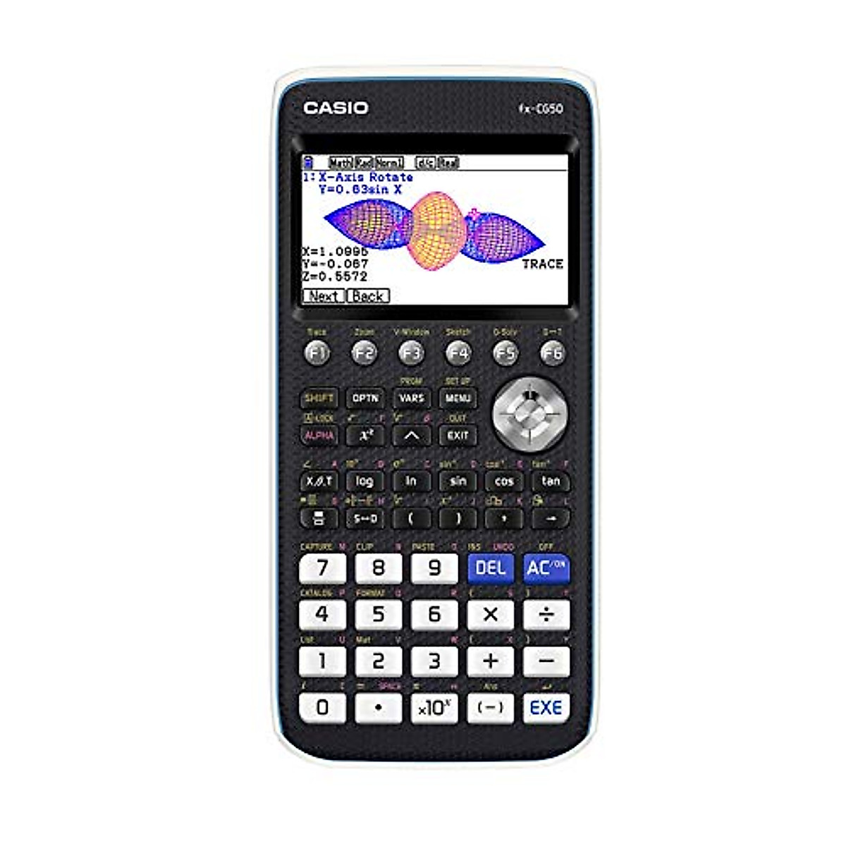 CASIO PRIZM FX-CG50 Color Graphing Calculator,Black & White,7.21"Wx10.32"Lx2.05"H