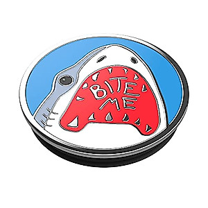 PopSockets PopTop (Top only. Base Sold Separately) Swappable Top for PopSockets Phone Grip Base - Enamel Shark Bites