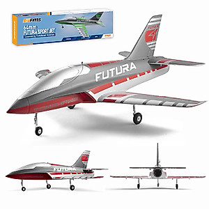 FMS Rc Jets Futura 64MM EDF Sport Jet RED rc Airplanes for Adults for Trainers EDF for Beginners 6 Channel Remote Control Planes PNP(NO Transmitter Batteries and Charger)
