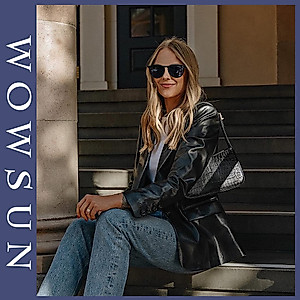 WOWSUN Retro sunglasses womens 2024 trendy round classic glasses