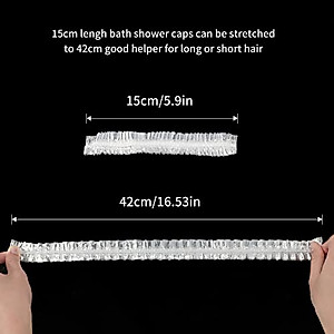 100 Pcs Disposable Plastic Shower Caps Clear Elastic Thick Bath Cap For Women Spa,Home Use,Hotel and Hair Salon