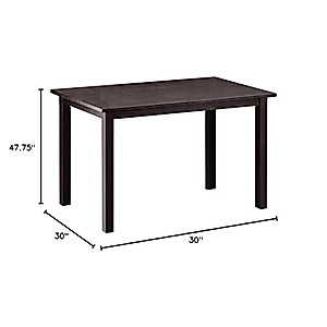 Baxton Studio Andrew Dining Table, 47.75" W x 30" D X 29.5" H, Dark Brown