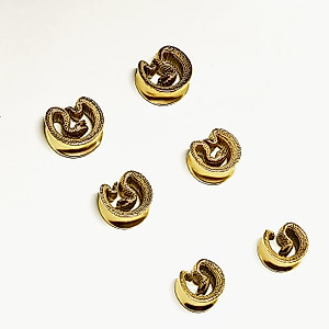 SUPTOP Snake Ear Plugs and Tunnels for Women Unique Ear Saddles for Men Gold Ear Tunnels Size 0 Gauges Stretched Ears