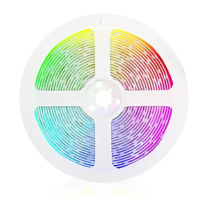 Led Strip Light, 44 keys IR remote DC12V 16.4ft Dimmable Warm Cool White RGB 5050 Color Changing Led Tape Kit Christmas Lights for Bedroom, Cupboard, Wine Cabinet, Xmas, Gift, Staircase