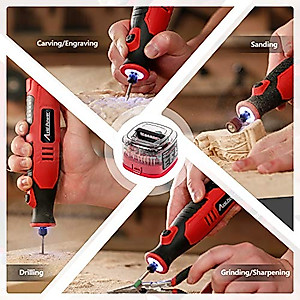 AVID POWER Rotary Tool Accessories Kit 360pcs, Rotary Tool Bits 1/8-inch Shanks Universal Fitment for Easy Cutting, Grinding, Sanding, Sharpening, Carving and Polishing