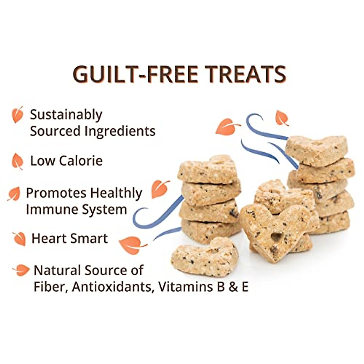 All Natural Puppy Peanut Butter Training Treats - Low Calorie Dog Treats – Low Fat Diet for Pets - Vegetarian, Baked, Crunchy Biscuits - Heart Shaped, Healthy Fiber, No Grain-Gluten, Made in USA
