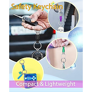 Oythiem Quick Release Keychain Keyring for Men, Women - Detachable Keychain Key Ring Quick Release for Easy Access to Your Keys, Pull Apart Key Chain Double Key Ring for Bag, Belt (2 Packs)
