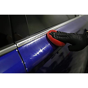 SGCB Foam Wax Applicator Pads for Car, Edgeless 3.7” Diameter Hand Polishing Pads Sponge Kit Round Shape Smooth Pads Detailing Buffing Pads for Waxing Polishing Paint Ceramic Glass Clean, Pack of 5