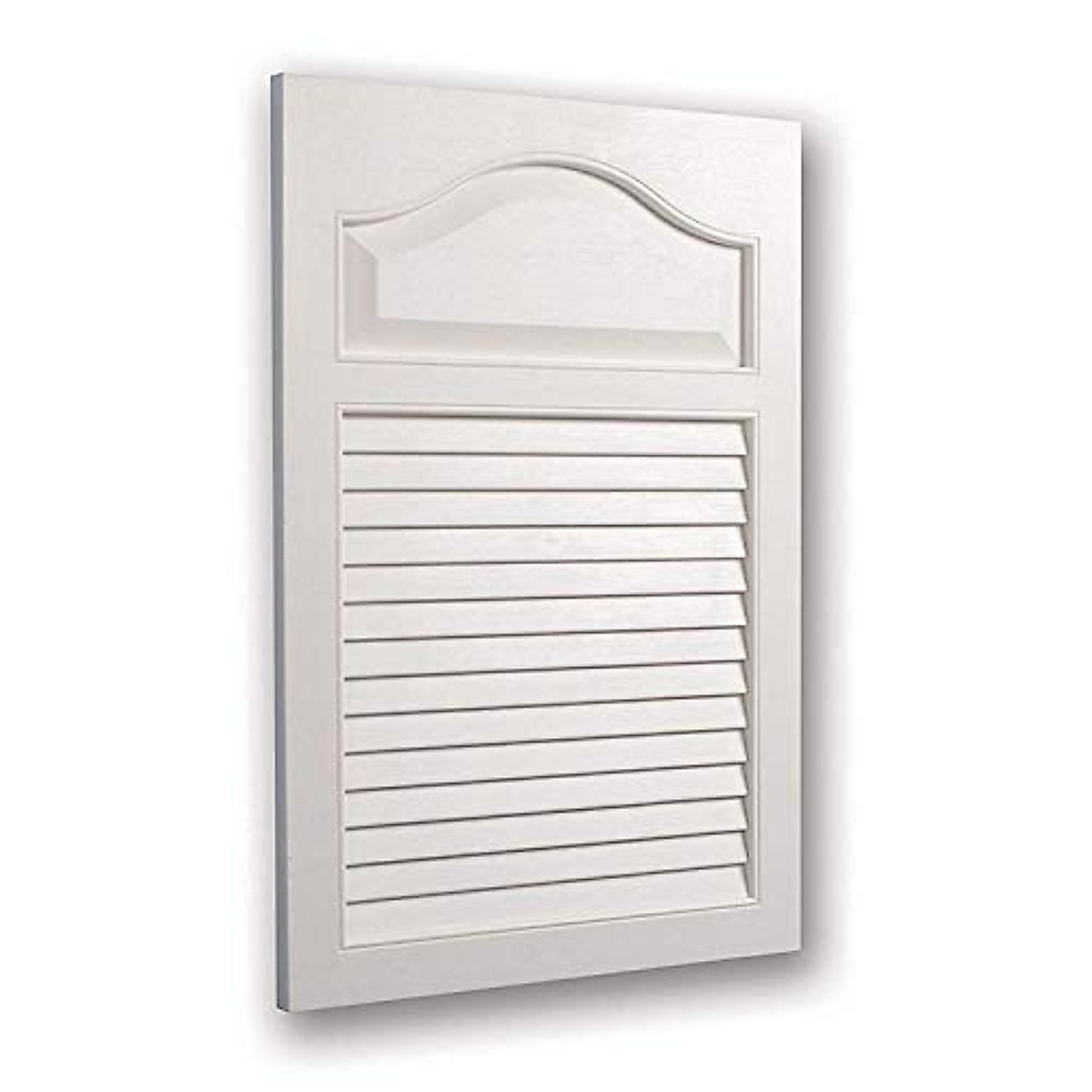 Jensen 615 Basic Louver Grained Wood Look Polystyrene Recessed Medicine Cabinet, White