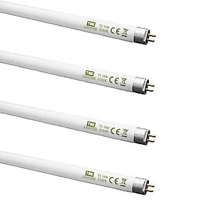 TBE LIGHTING 14w / 22 inch Soft White 3500K Tubes - F14T5/D Fluorescent Tube Lamps / 22''- CFL Bulbs - G5 2-Pin Base Fittings - T5 High Efficiency Lamps (4-Pack)