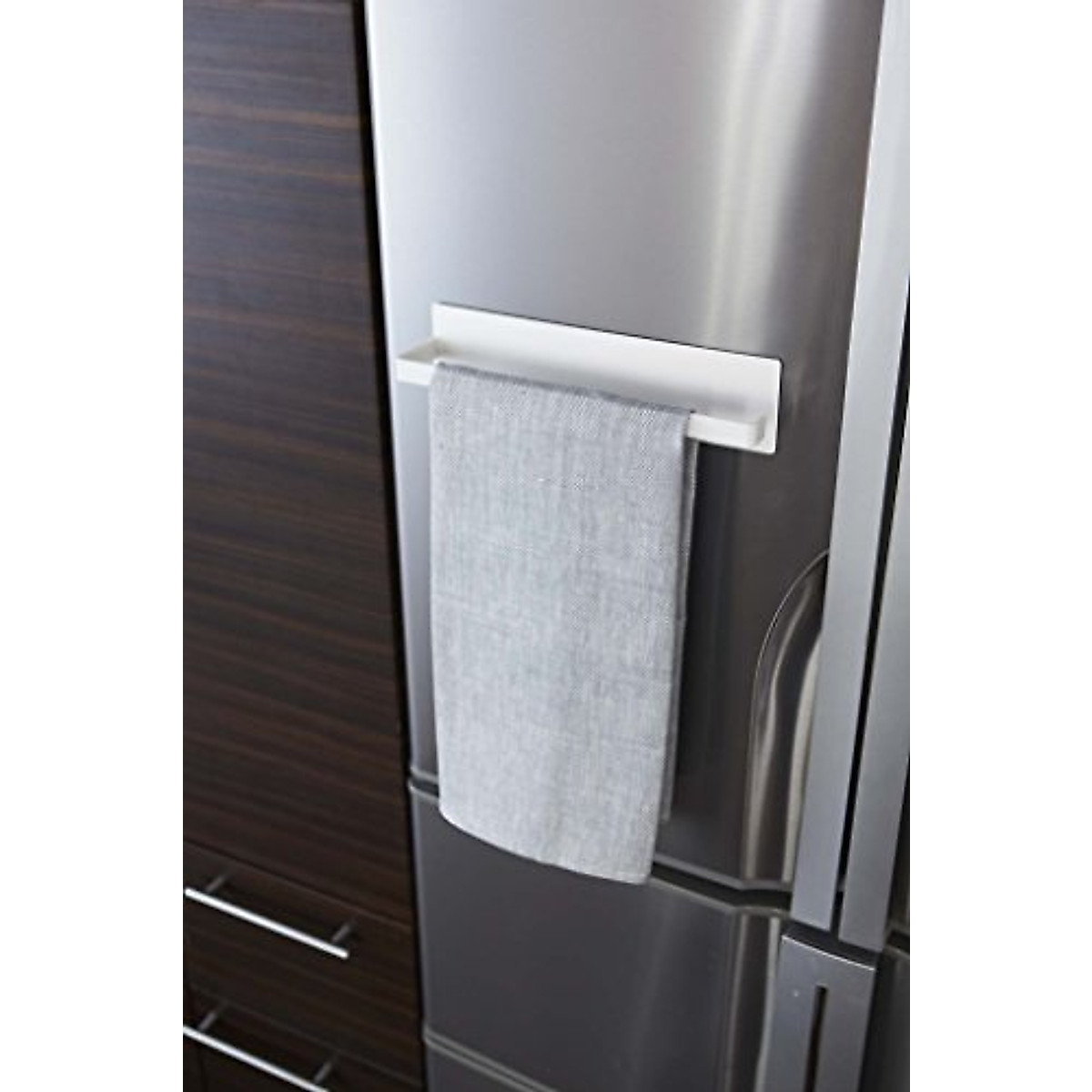 Yamazaki KT-PL AK WH Plate Magnetic Paper Towel Holder, 約W6×D5.5×H24.5cm, White