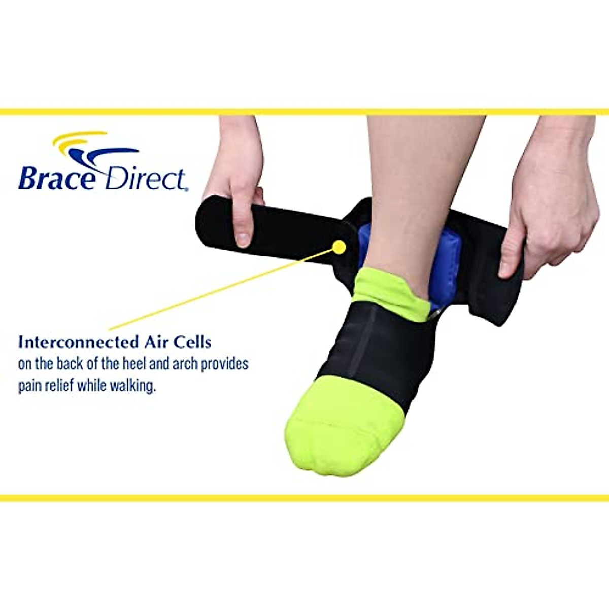Brace Direct 90 Degree Night Splint + Air Wrap for Plantar Fasciitis