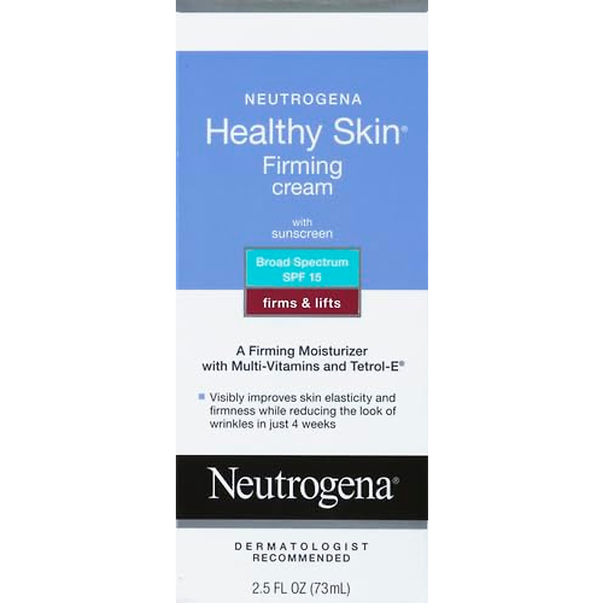 Neutrogena Healthy Skin Glycerin & Green Tea Firming Face Cream Moisturizer & Neck Cream with SPF 15 Sunscreen - Anti Wrinkle Cream, Face Moisturizer for Dry Skin & Neck Firming Cream, 2.5 fl. oz