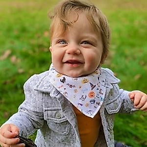 DiaperSquad's 10-Pack Baby Bibs for Drooling and Teething, Bibs for Boys, Baby Girl - Solid Cotton Baby Drool Bibs (Holiday)