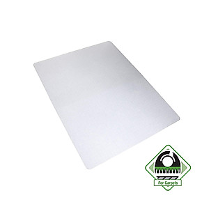 Marvelux Polypropylene Chair Mat for Low Pile Carpets and Carpet Tiles (up to 1/4" Thick), 29” x 46” White Office Carpet Protector, Rectangular, Eco-Friendly, Shipped Flat