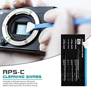 ParaPace Professional Camera Cleaning Kit (with Waterproof Case),Including Cleaning Solution/5 APS-C Cleaning Swabs/Lens Pen/Air Blower/Cleaning Cloth for DSLR Cameras(Canon,Nikon,Sony)