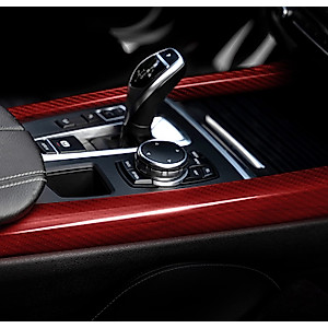 VViViD Epoxy Gloss Carbon Fiber Red Demon Vinyl Wrap Film Roll (1ft x 5ft) Interior Use Only