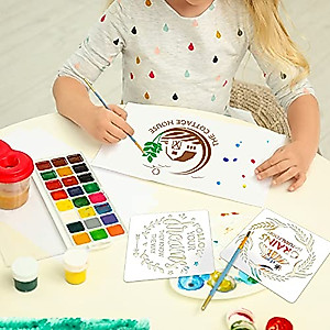 16 Pieces Farmhouse Stencils Large Stencils for Painting on Wood Reusable Iod Transfers Stencils for Crafts Rustic Sign Painting Art Templates Letter Stencils for Painting Home Dining Wall Decor