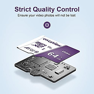 LaView 64GB Micro SD Card, Micro SDXC UHS-I Memory Card – 100MB/s,667X,U1,C10, FHD Video V10, A1, FAT32, High Speed Flash TF Card P500 for Computer with Adapter/Camera/Phone/Drone/Dash Cam/Tablet/PC