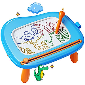 KOKODI Toddler Magnetic Drawing Board with Sturdy Legs, Large Colorful Mess Free Sketch Scribble Doodle Pad, Easter Birthday Gifts Toys for Boys Kids Preschooler Age 18 Month to 1 2 3 Years Old