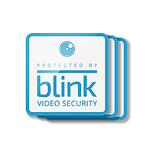 Protected by Blink Video Security Window Decals, Pack of 3