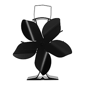 PenRux 5 Blade Wood Stove Fan, Non Electric Heat Powered Fireplace Fans Eco Fan for Home Wood Log Burner Fireplace, Circulates Warm Heated Air Eco Stove Fan,Silent Operation
