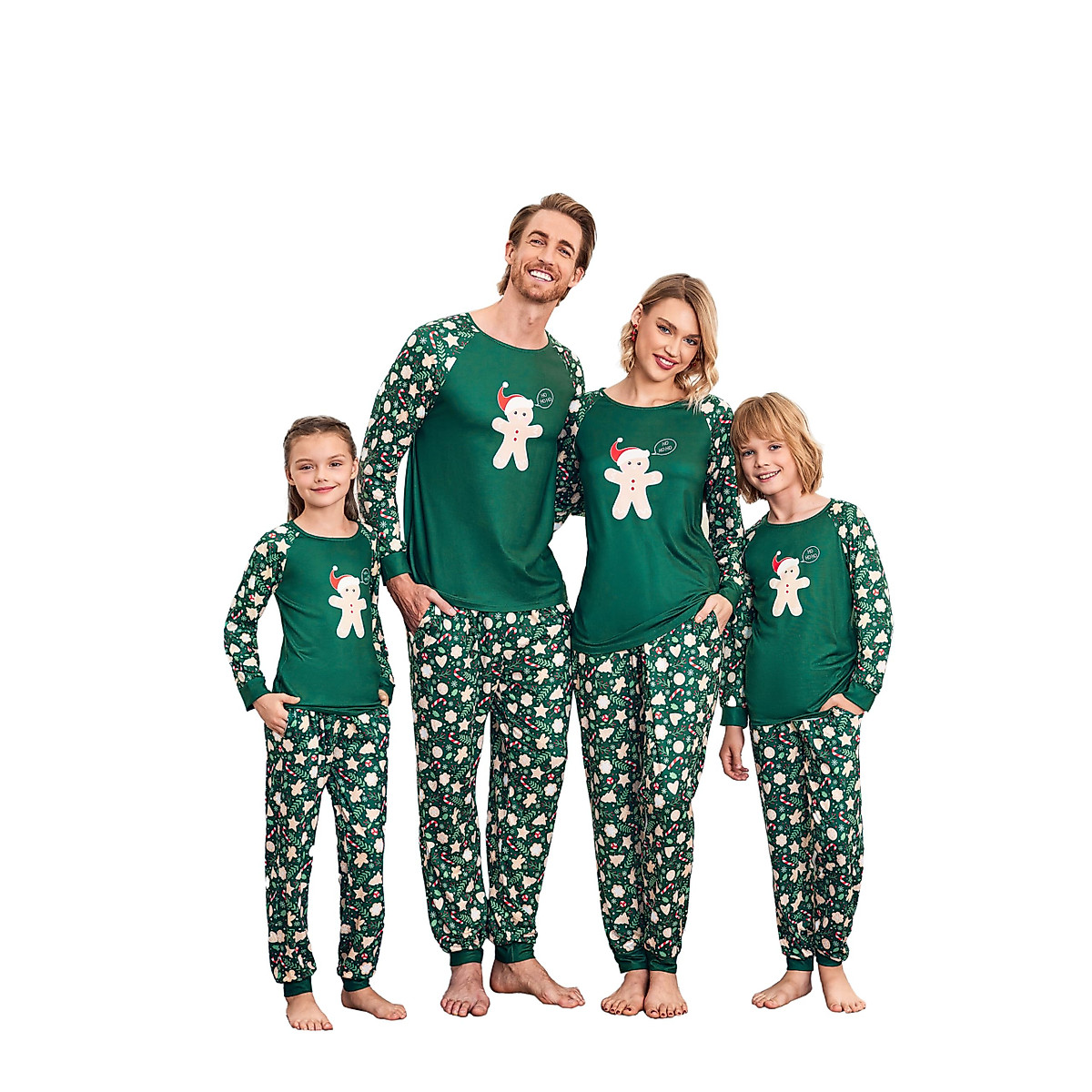 Ekouaer pijamas de navidad para familia 2023 Christmas Family Pajamas Sets Xmas Sleepwear Match Jogger Pants,PAT3,S