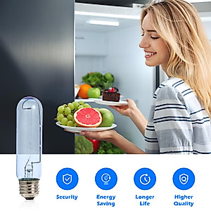 GGTE Blue Refrigerator Light Bulbs E26 Compatible With Sub Zero,7006999 Refrigerator Glass Lamp Replacement 40W 120V (1)