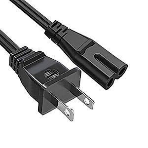 UL Listed Power Cord for Sony Playstation 3 PS3 Slim Game Console 2 Prong Power Supply Cord Replacement AC Cable