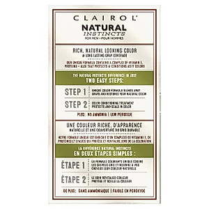 Clairol Natural Instincts for Men Hair Color, Brown Black (M17)