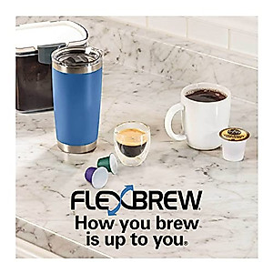 Hamilton Beach FlexBrew Universal Trio 2-Way Coffee Maker (Black) Bundle with Coffee Pod Organizers and Multipurpose Acrylic Coffee Pod Organizer (3 Items)