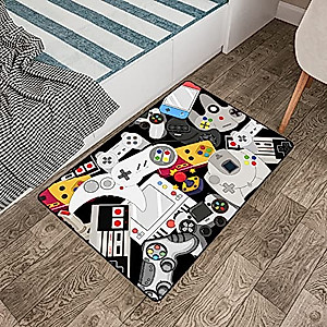 Game Rug Teen Boys Carpet with Game Controller Decoration, 3D Gaming Rugs for Boy’s Bedroom Living Room Playroom, Non-Slip Gamer Carpet Children Gaming Area Rugs (60" x 40")