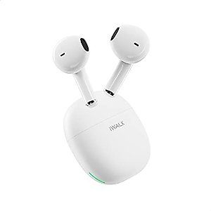 iWALK Amour Wireless Earbuds for Small Ears Women, 3g Light Weight Bluetooth Earbuds 5.2 HiFi Stereo with Noise Cancelling Microphone, Bluetooth Earphones for Sports and Working