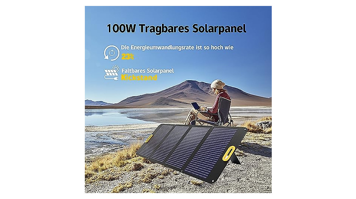 100W Portable Solar Panel for Camping & Emergency Power