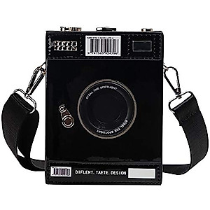 QZUnique Women's Retro PU Camera Shaped Snapshot Casual Cross body Shoulder Handbag Purse