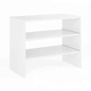 WAHEY Shoes Rack, Stackable 3 Shelf Wood Closet Organizer Unit, FSSR002